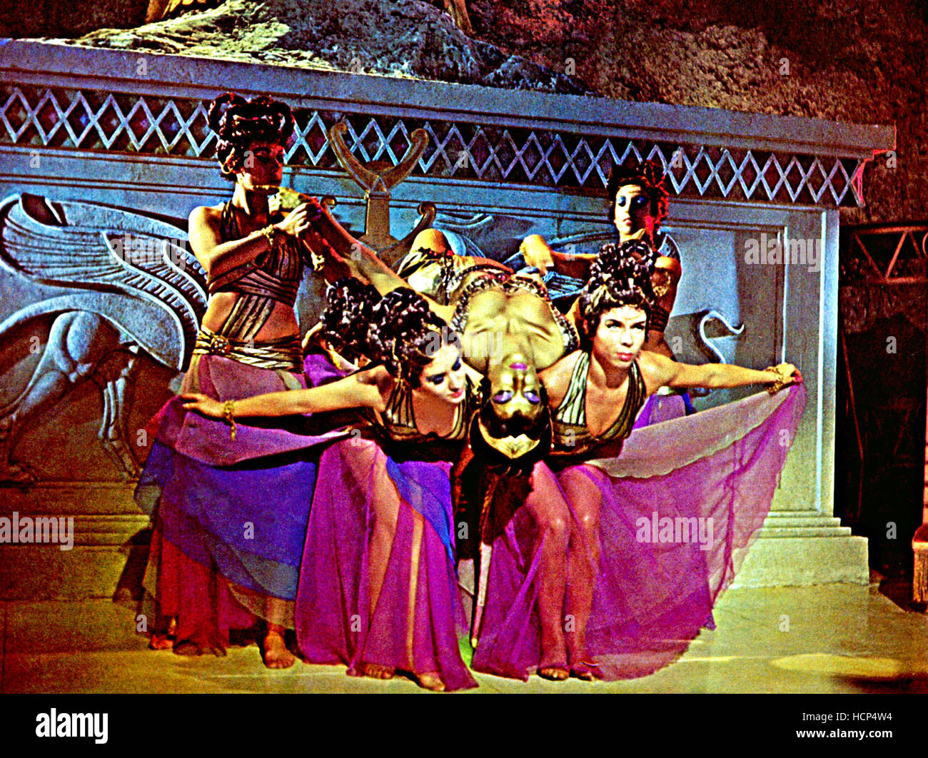 JASON AND THE ARGONAUTS, Nancy Kovack (as Medea), being carried by ...