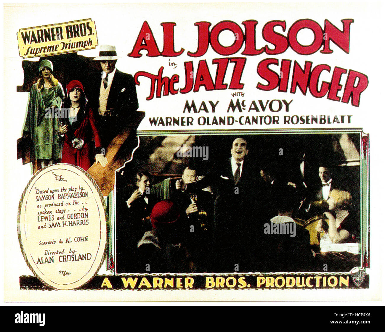 Jazz singer 1927 poster hi-res stock photography and images - Alamy