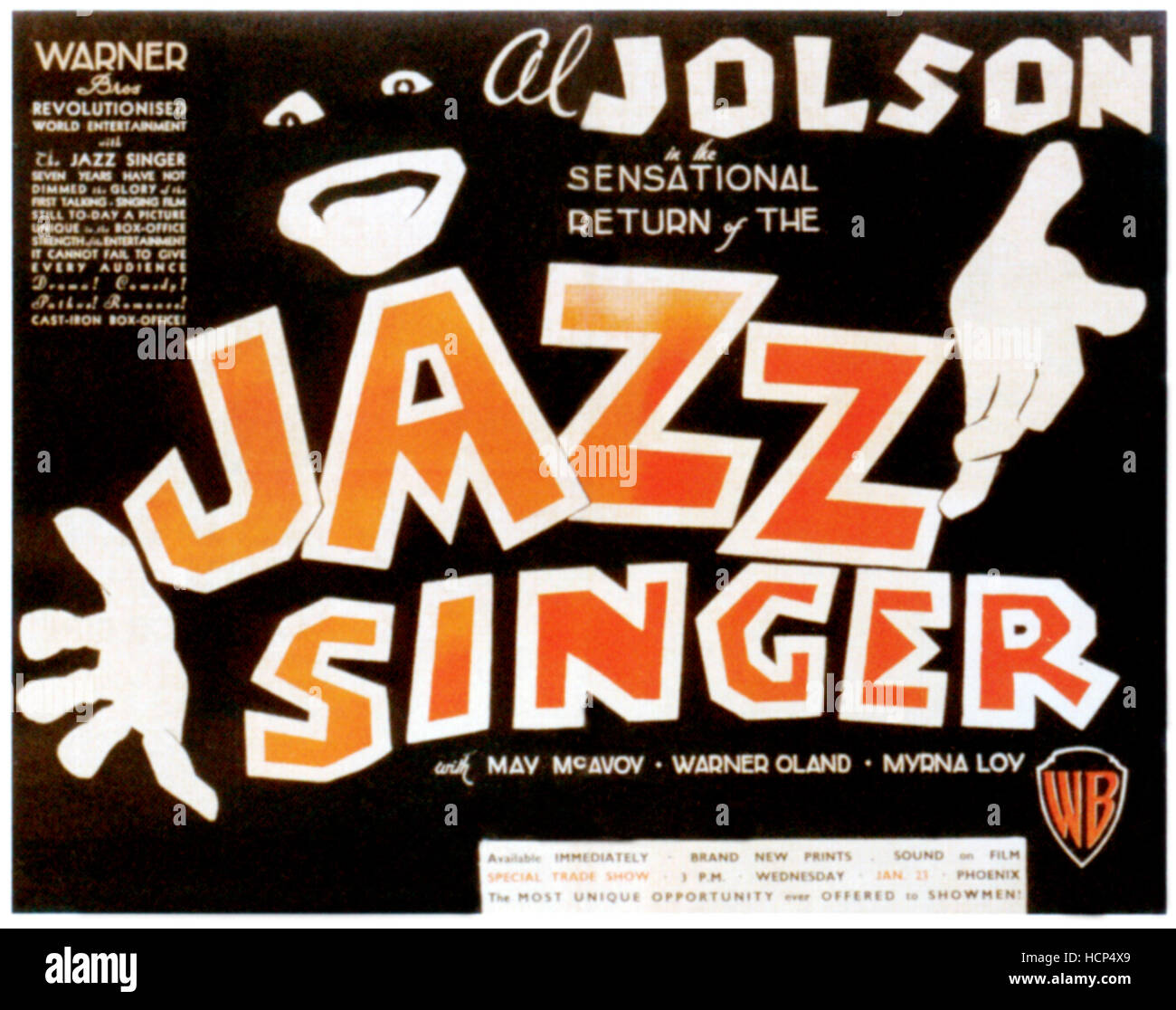 THE JAZZ SINGER, 1927 Stock Photo - Alamy