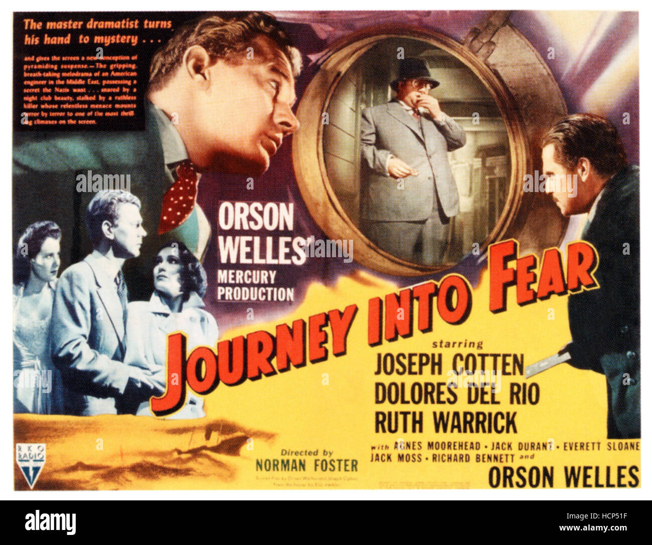 JOURNEY INTO FEAR, from left: Ruth Warrick, Joseph Cotten, Dolores Del ...