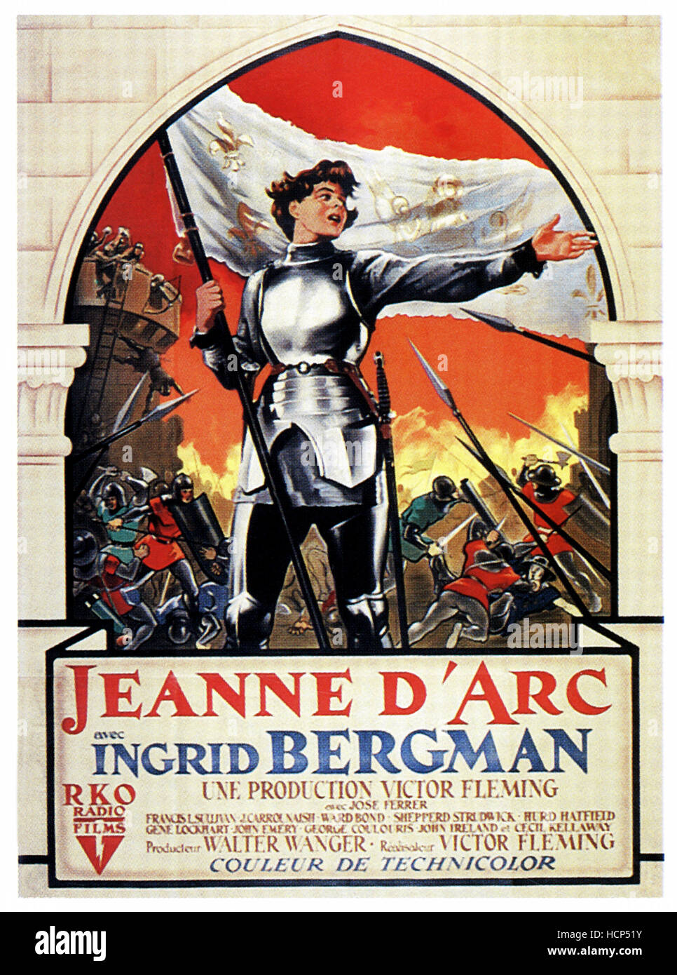 JOAN OF ARC, (aka JEANNE D'ARC), Ingrid Bergman on French poster art ...