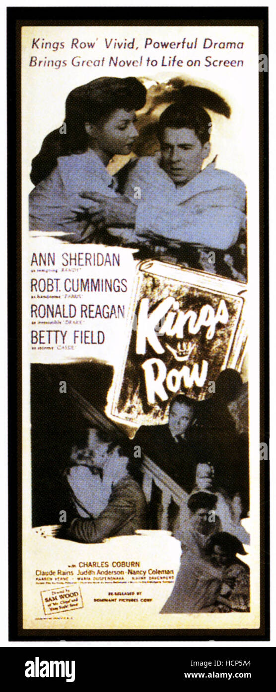 KINGS ROW, top from left: Ann Sheridan, Ronald Reagan, 1942 Stock Photo ...