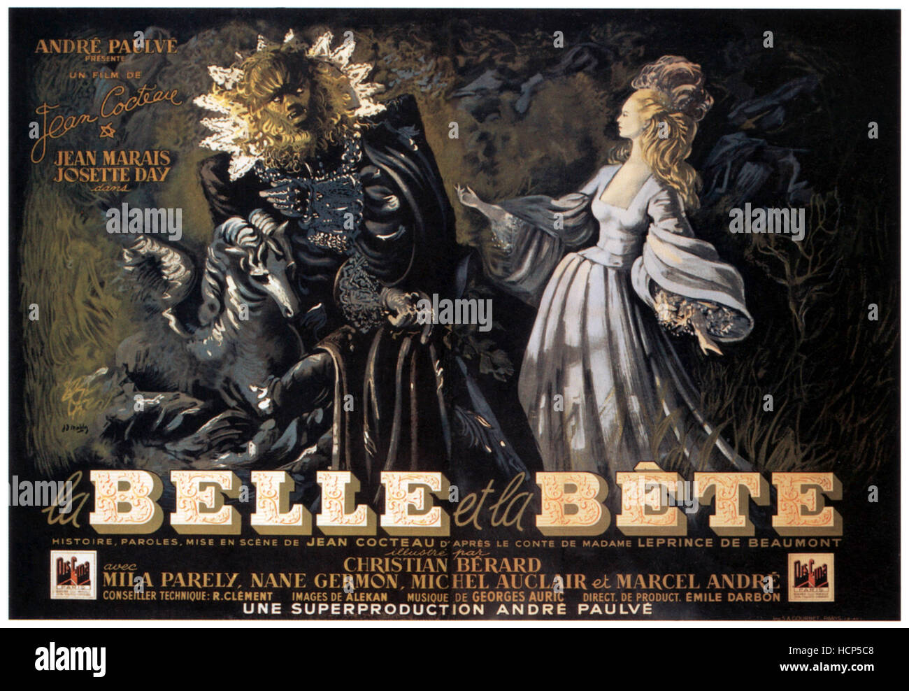 LA BELLE ET LA BETE (aka BEAUTY AND THE BEAST), from left: Jean Marais ...