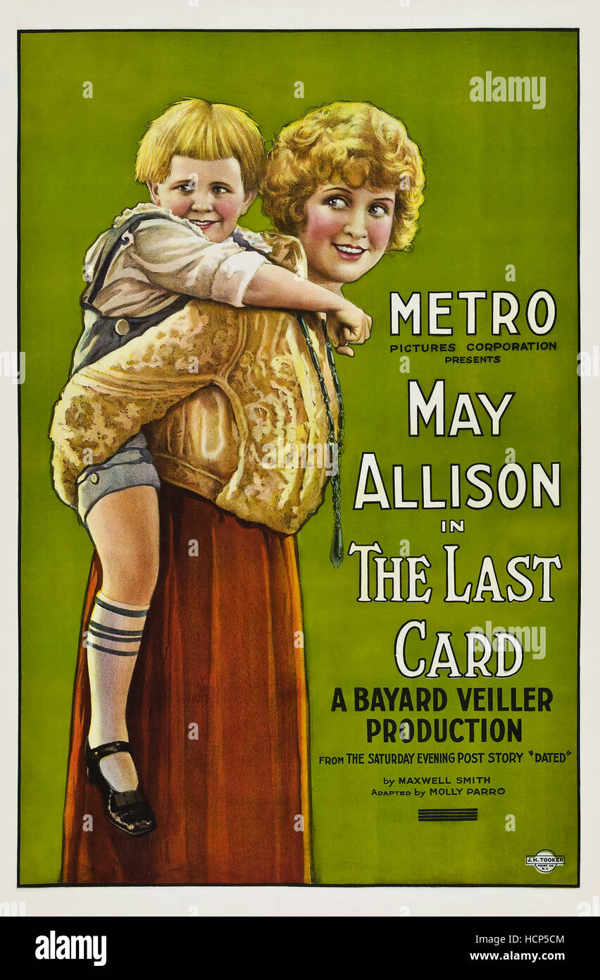 THE LAST CARD, US poster art, right: May Allison, 1921 Stock Photo - Alamy