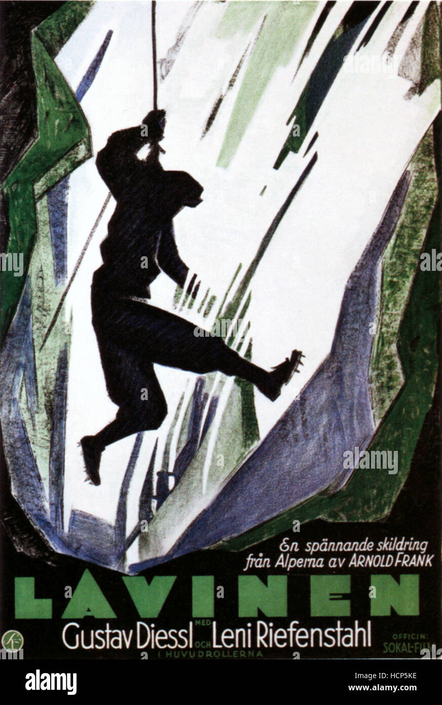 LAVINEN, Swedish poster art for German film, 1930 Stock Photo - Alamy