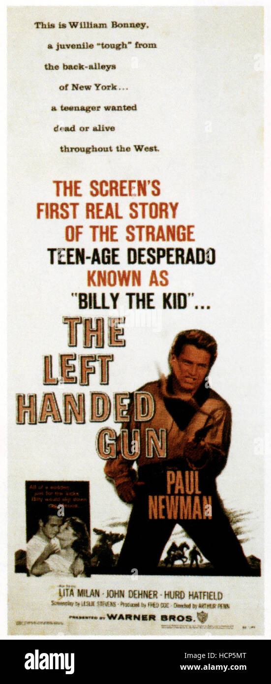 THE LEFT HANDED GUN, from left: Paul Newman, Lita Milan, Paul Newman ...