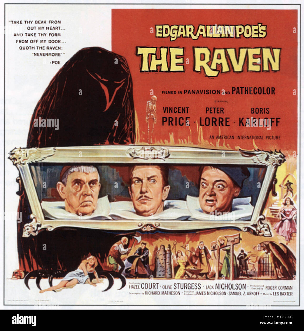 THE RAVEN, from left: Boris Karloff, Vincent Price, Peter Lorre, 1963 ...