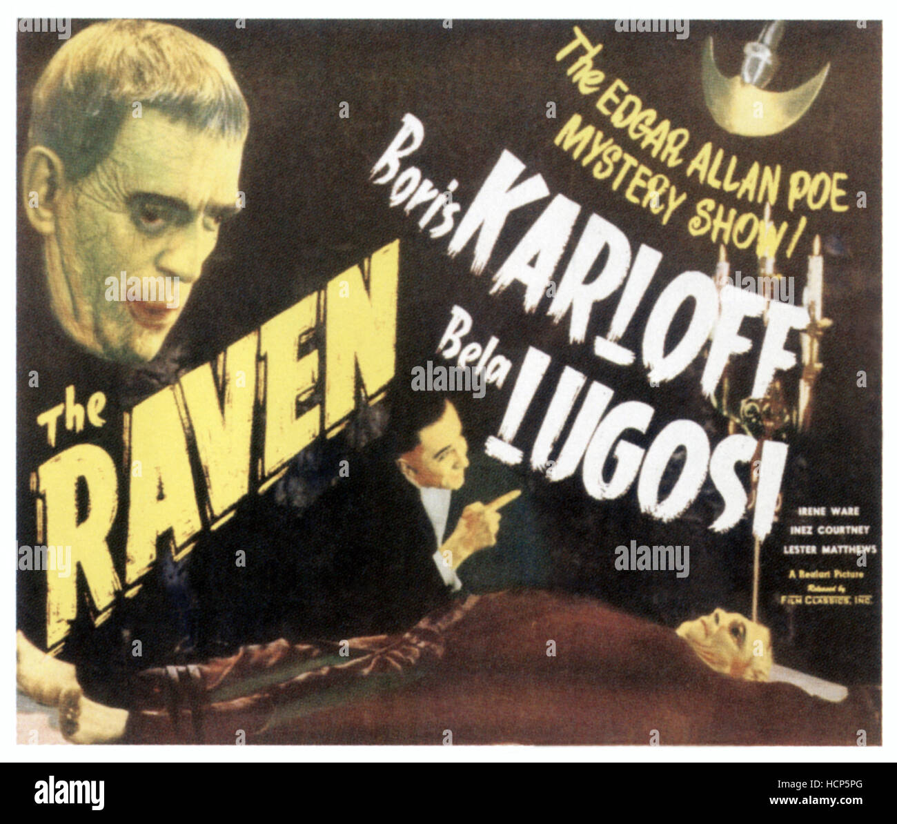 THE RAVEN, from left: Boris Karloff, Bela Lugosi, Boris Karloff on 1948 ...