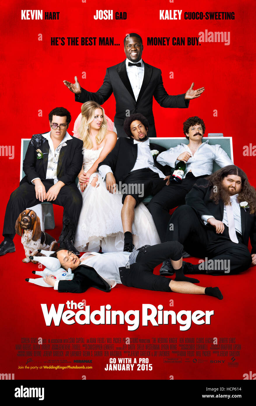 THE WEDDING RINGER, US poster, standing: Kevin Hart, seated, from left ...