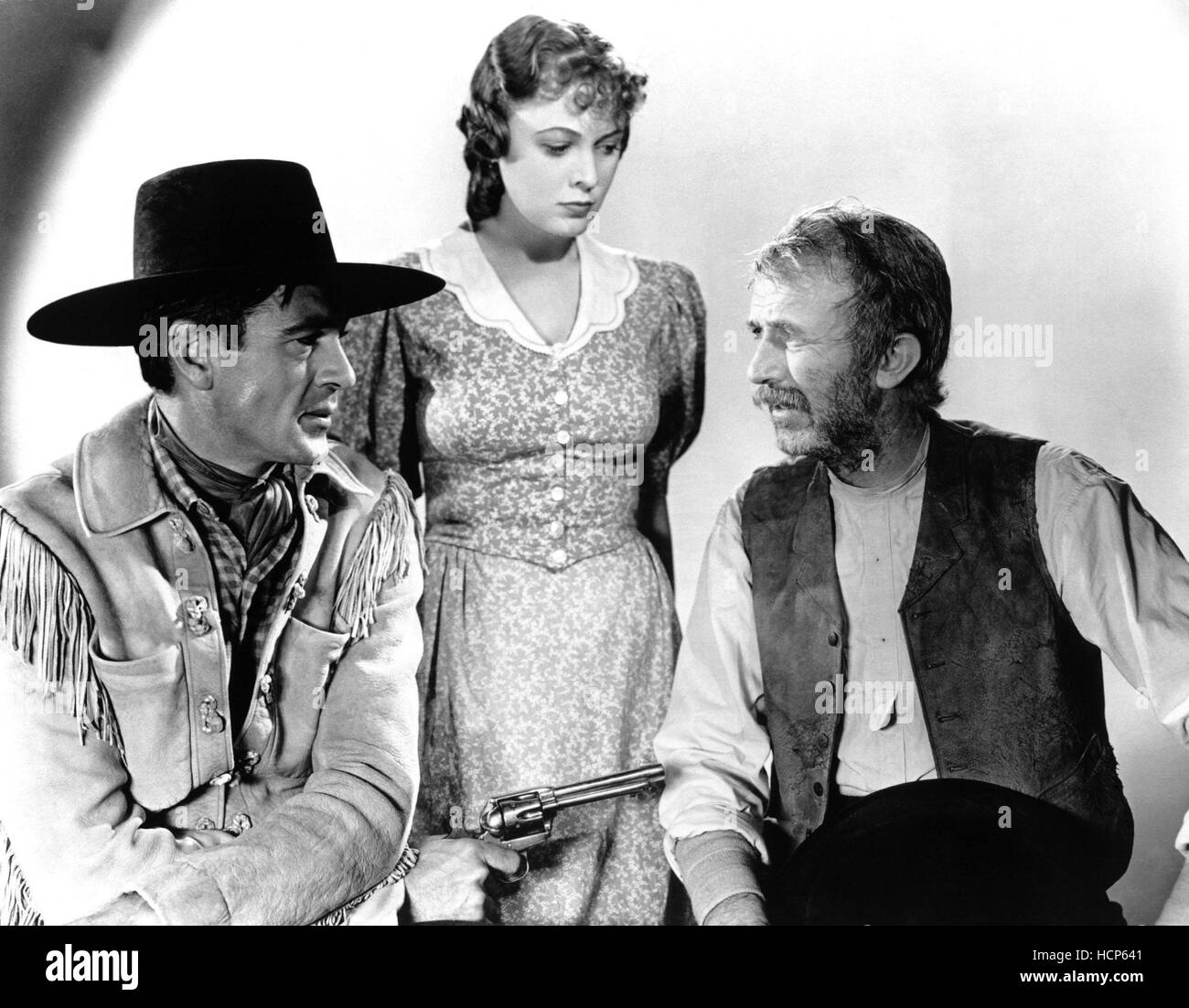 THE WESTERNER, from left: Gary Cooper, Doris Davenport, Walter Brennan ...