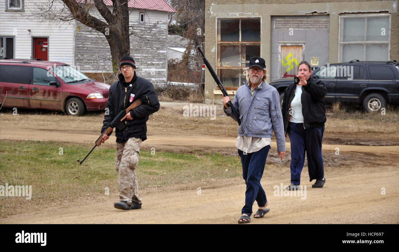 WELCOME TO LEITH, from left: Kynan Dutton, Craig Cobb, Deb Henderson ...