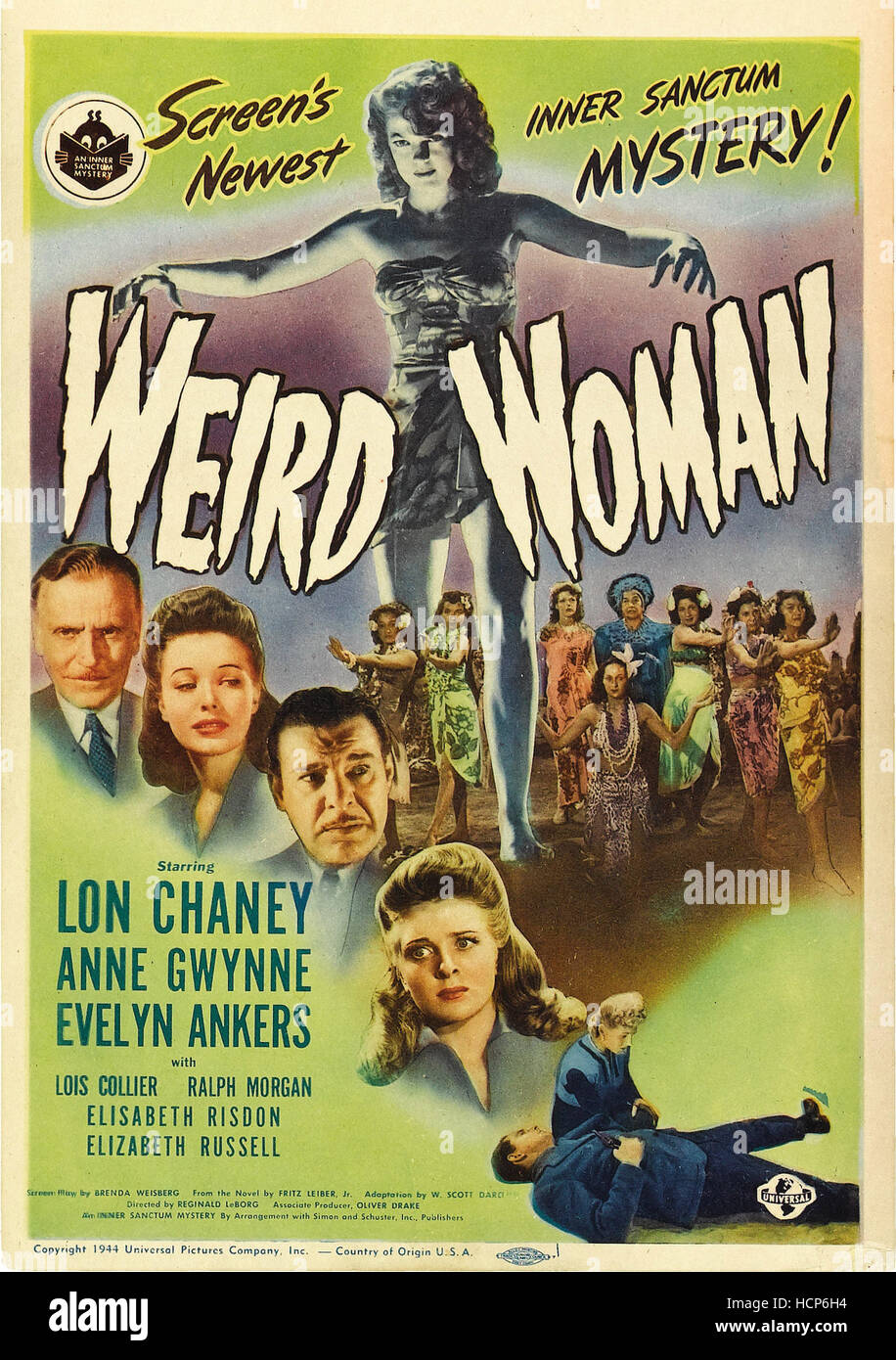 WEIRD WOMAN, US poster art, top: Anne Gwynne; left: Ralph Morgan, Lois ...