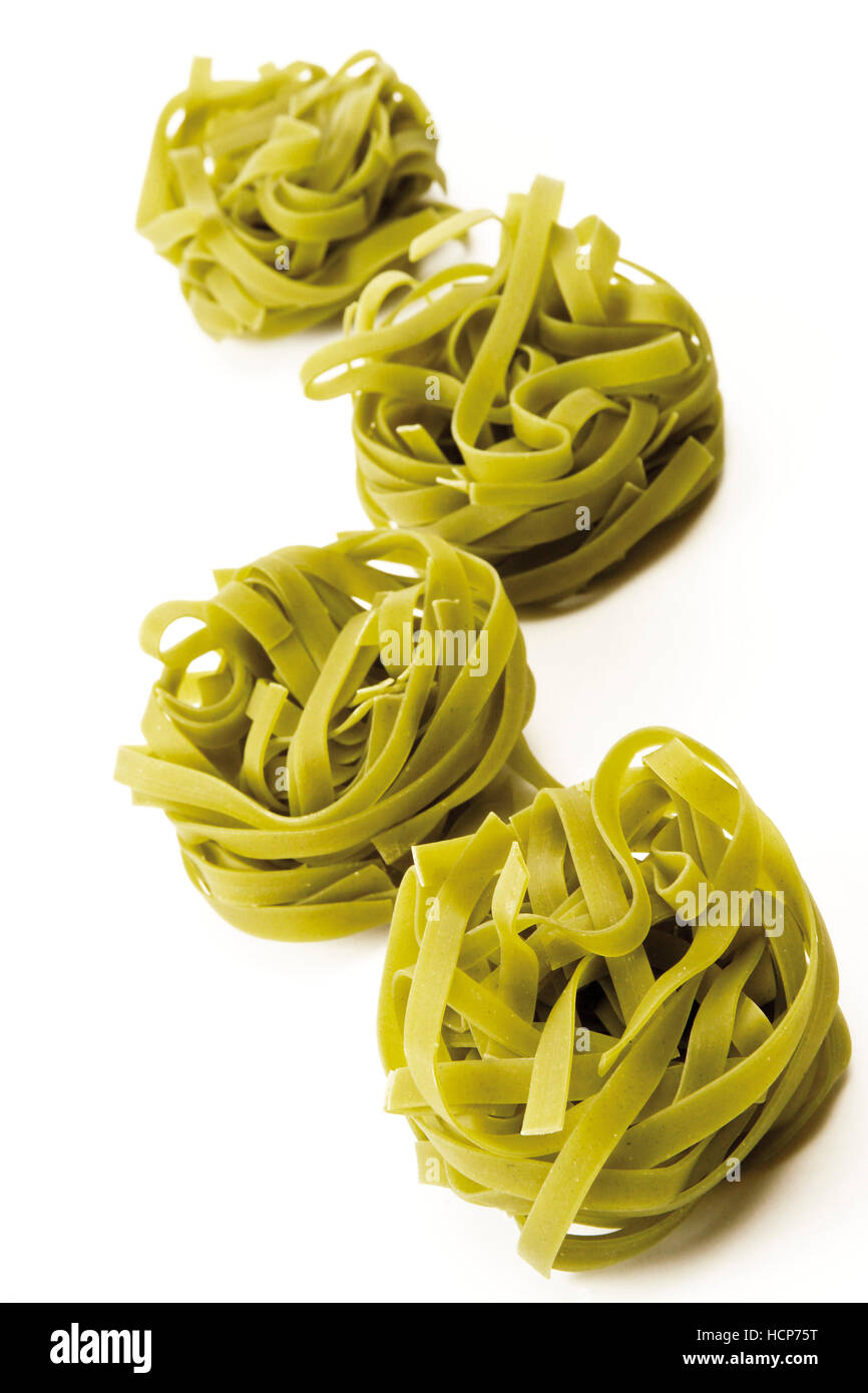 Pasta, Tagliatelle verde Stock Photo - Alamy