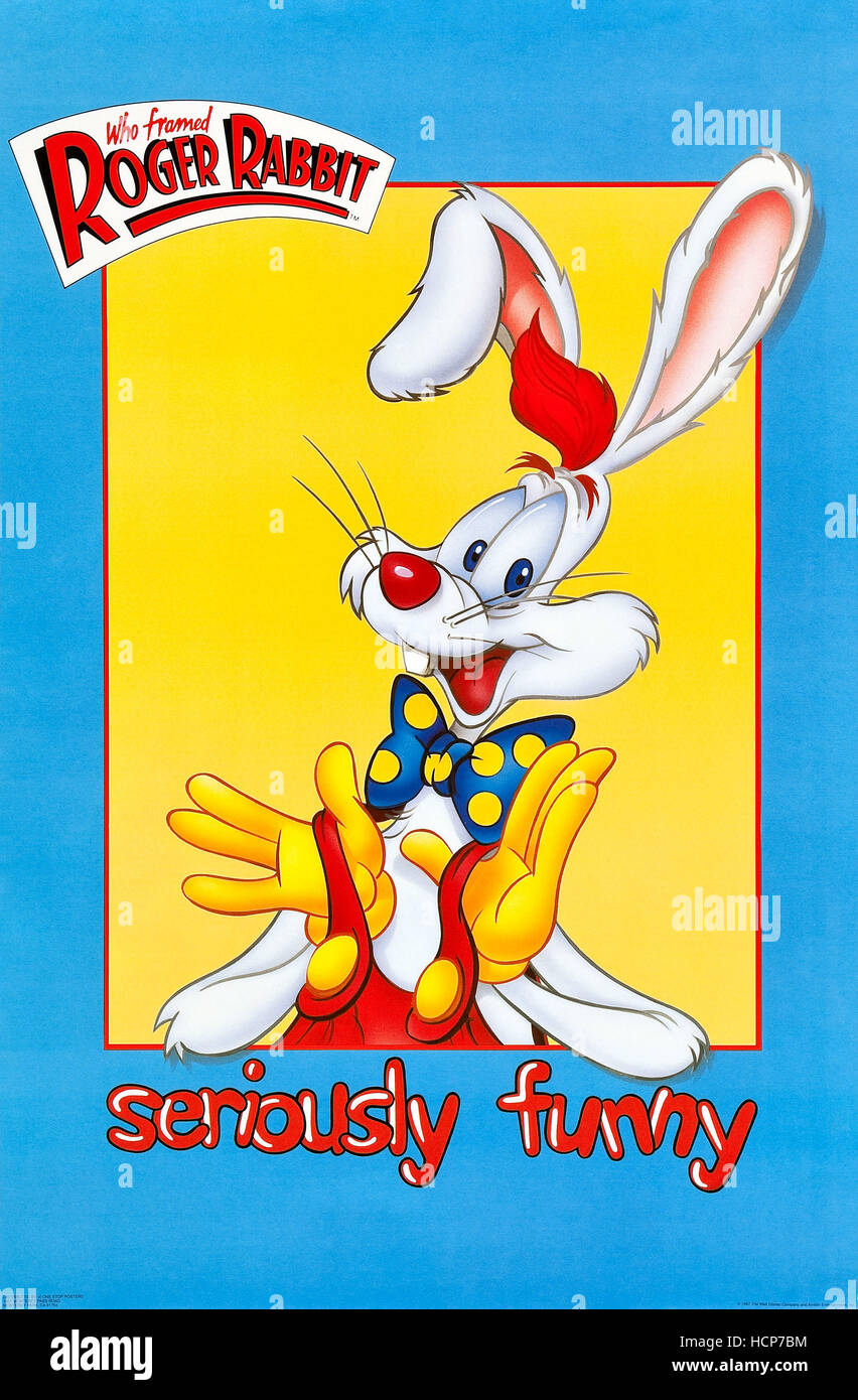 WHO FRAMED ROGER RABBIT, US poster art, Roger Rabbit, (voice: Charles ...