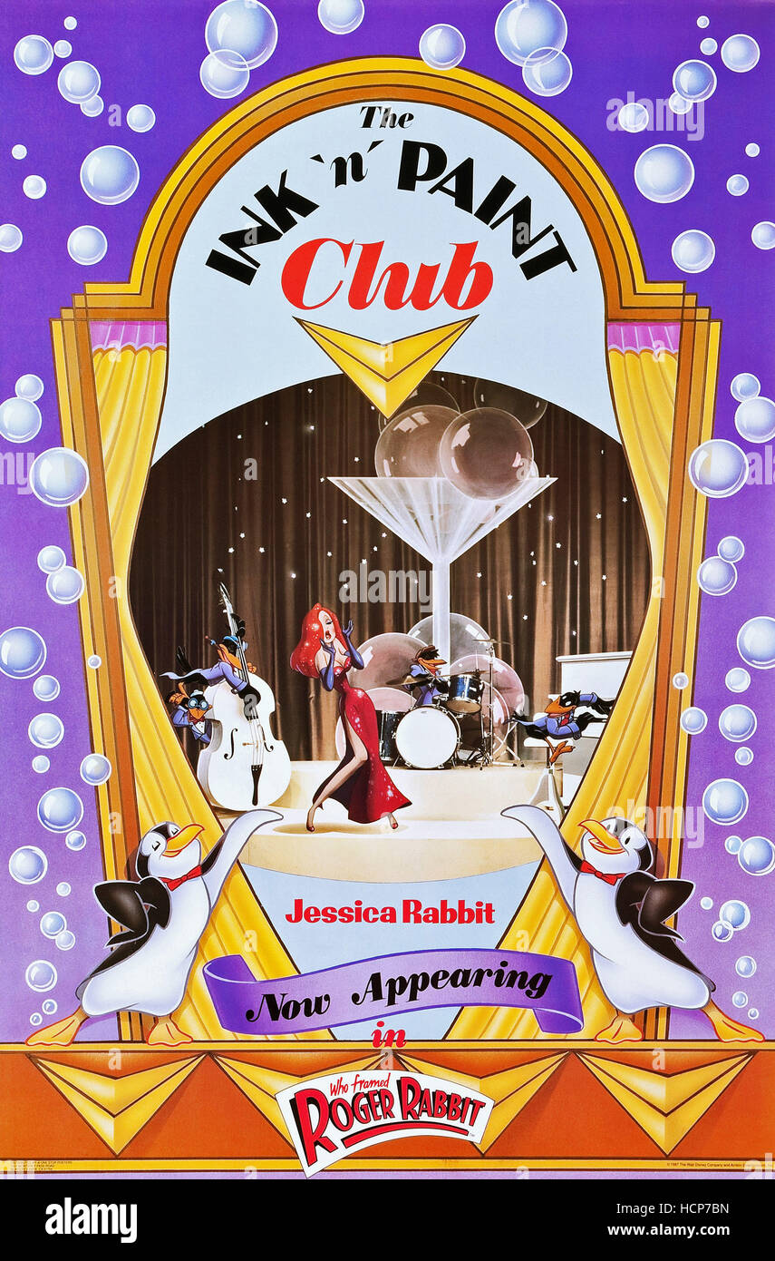 WHO FRAMED ROGER RABBIT, US poster art, center: Jessica Rabbit, (voice ...