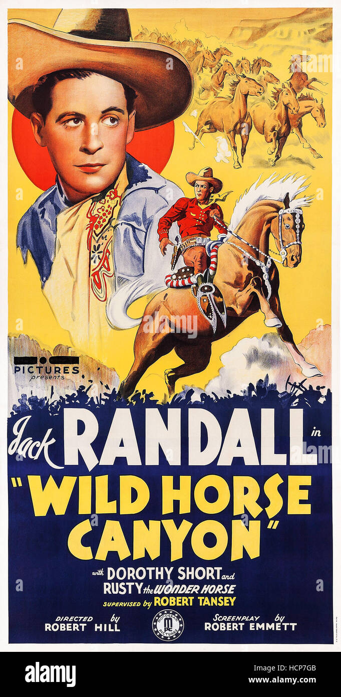 WILD HORSE CANYON, US poster, Addison Randall, (aka Jack Randall), 1938 ...