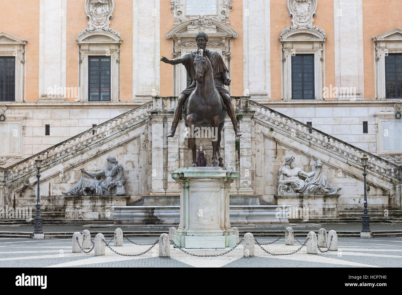 Equestrian statue, bronze statue, Emperor Marcus Aurelius, Capitol ...
