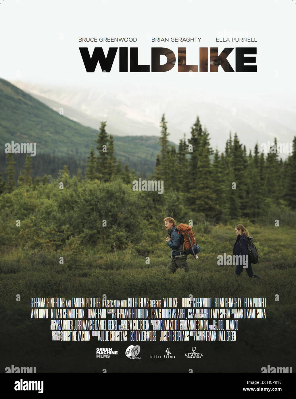 WILDLIKE, poster, from left: Bruce Greenwood, Ella Purnell, 2014 Stock Photo - Alamy