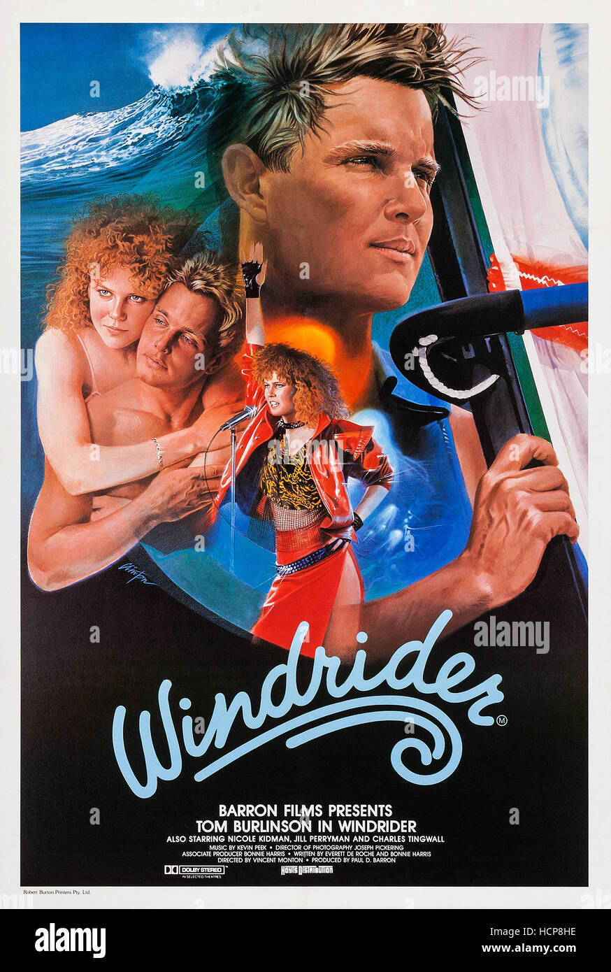 WINDRIDER, US poster, from left: Nicole Lidman, Tom Berlinson, from top: Tom Burlinson, Nicole ...
