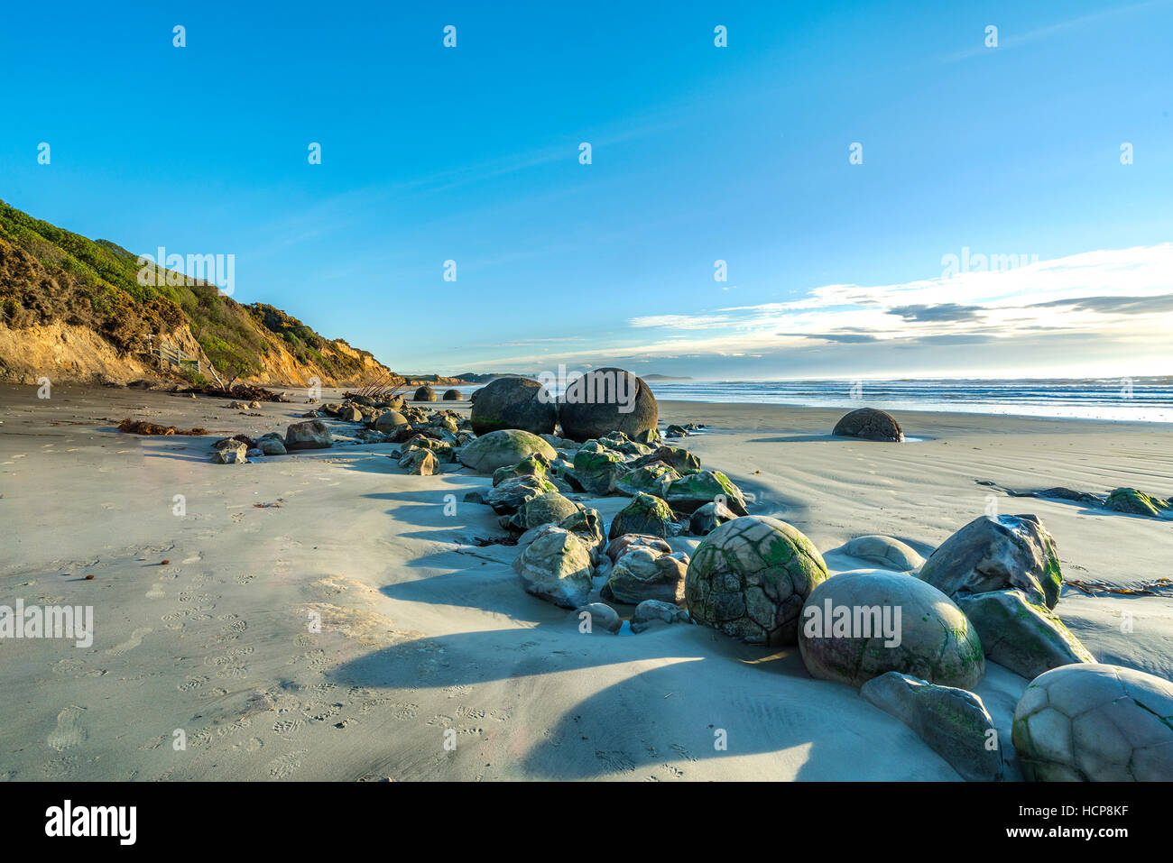 Big rock at moeraki boulders beach, New Zealand Stock Photo - Alamy