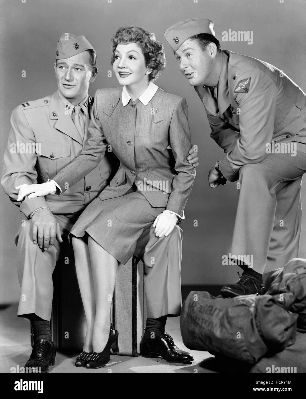 WITHOUT RESERVATIONS, from left: John Wayne, Claudette Colbert, Don ...