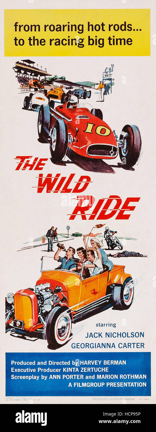THE WILD RIDE, insert poster art, 1960 Stock Photo - Alamy
