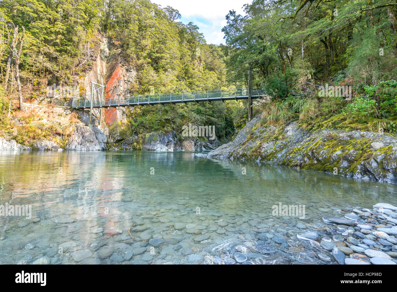 Blue pool river at Queentown, New Zealand Stock Photo - Alamy