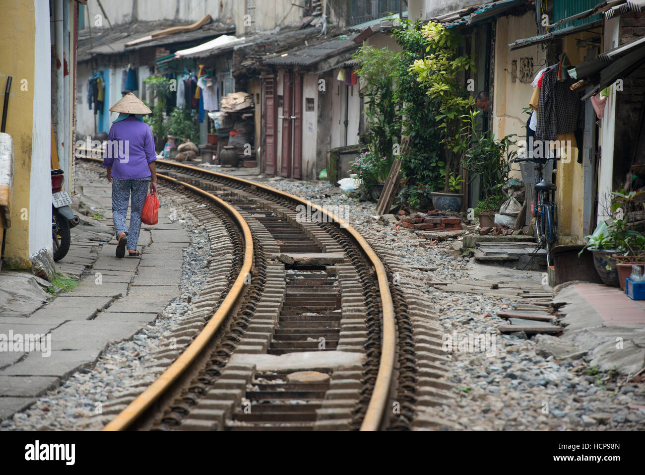 Hanoi rail tracks hi-res stock photography and images - Alamy