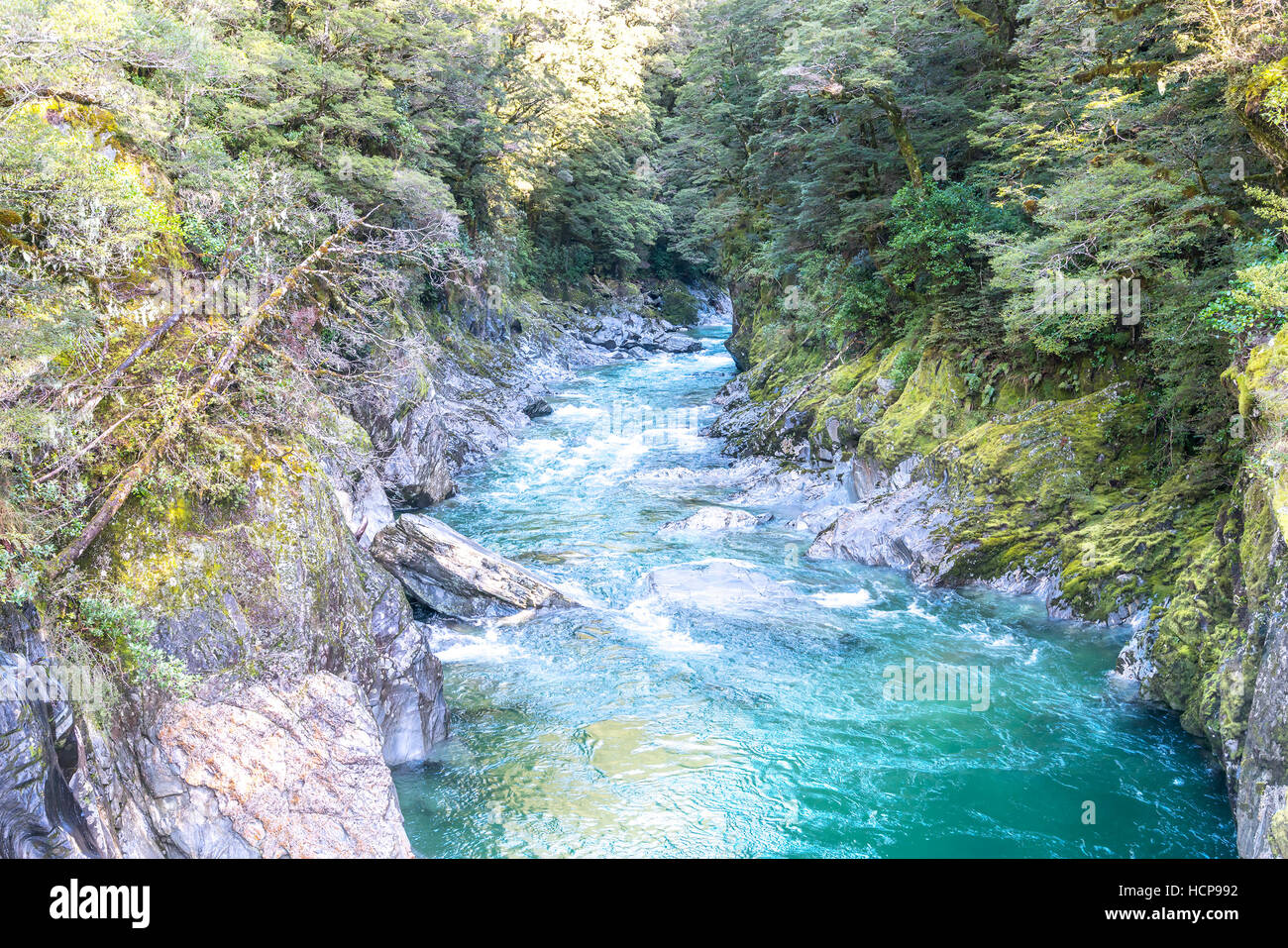 Blue pool river at Queentown, New Zealand Stock Photo - Alamy