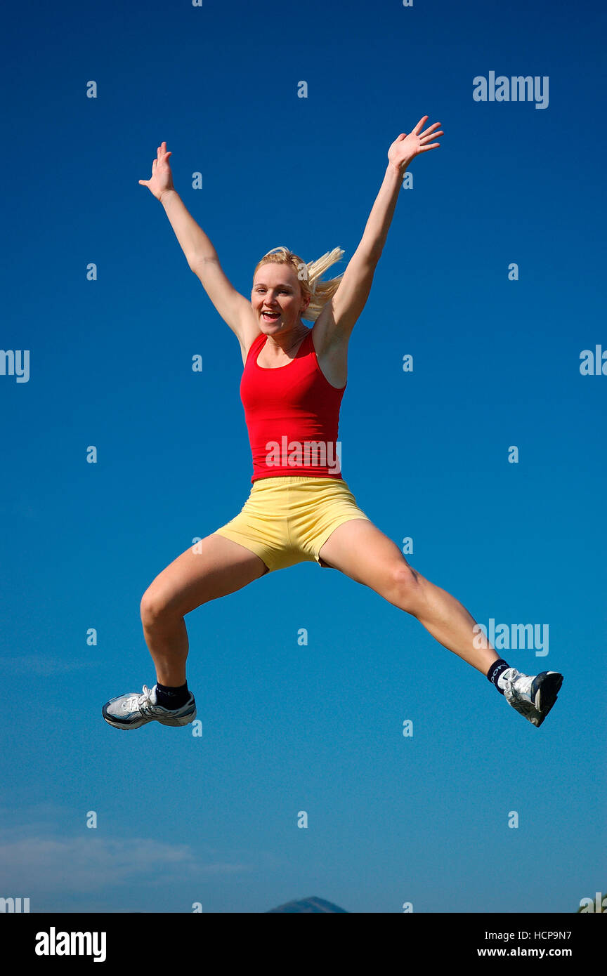 Joyful jumping hi-res stock photography and images - Alamy