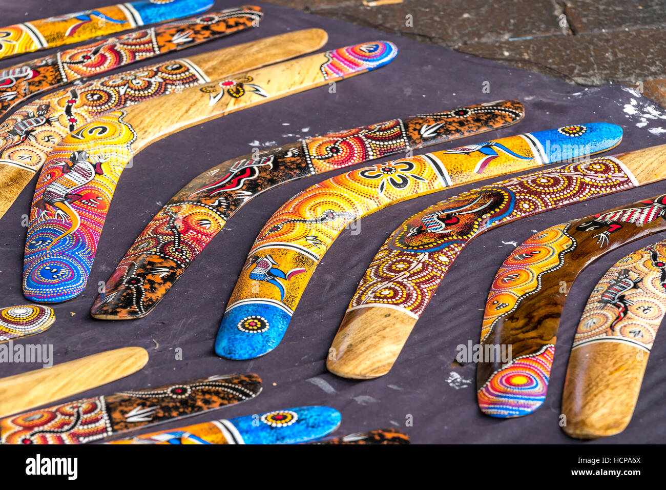 Boomerang at street market Stock Photo - Alamy
