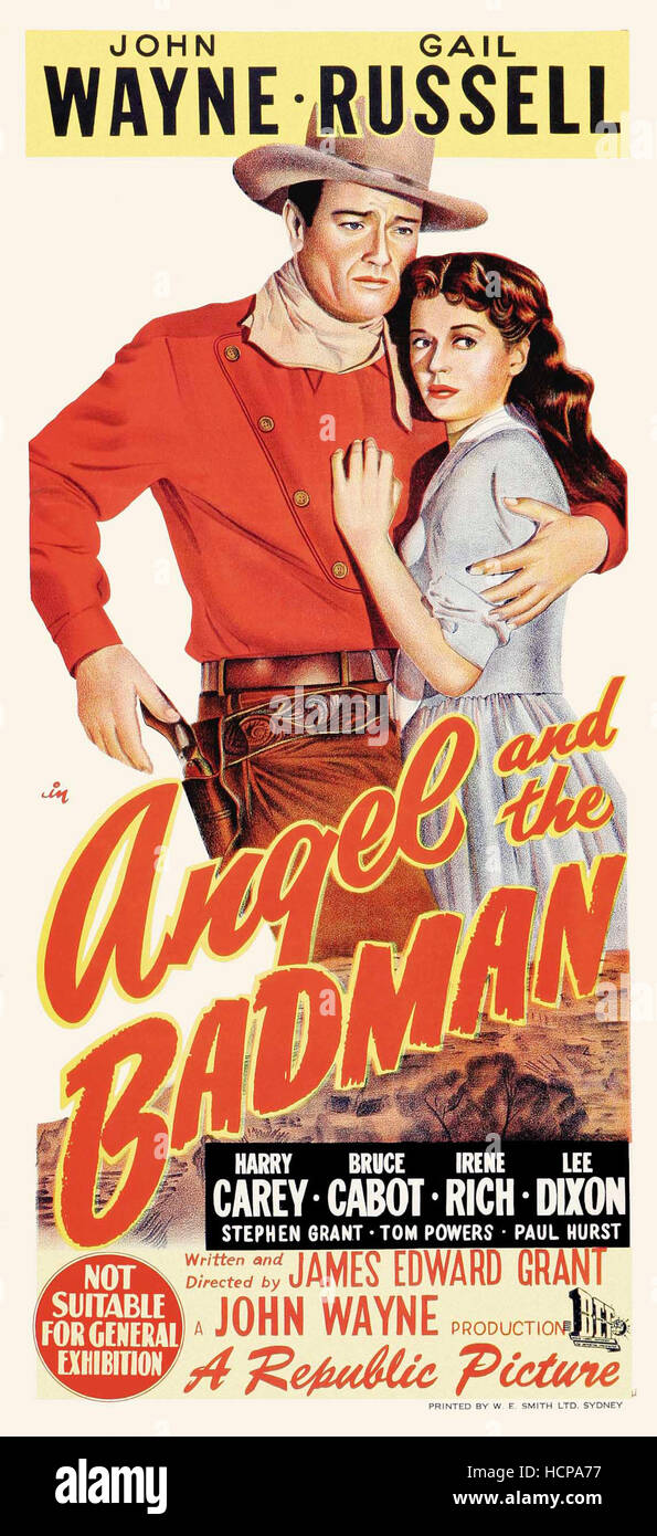 ANGEL AND THE BADMAN, from left: John Wayne, Gail Russell on Australian ...