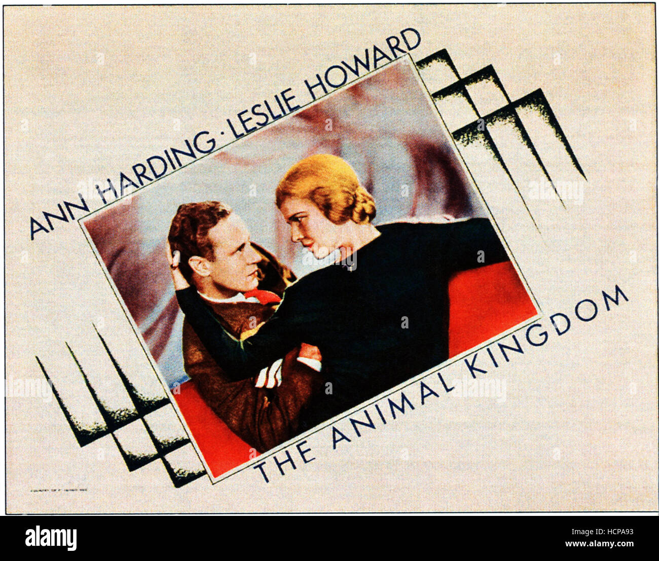 THE ANIMAL KINGDOM, from left: Leslie Howard, Ann Harding on lobbycard ...
