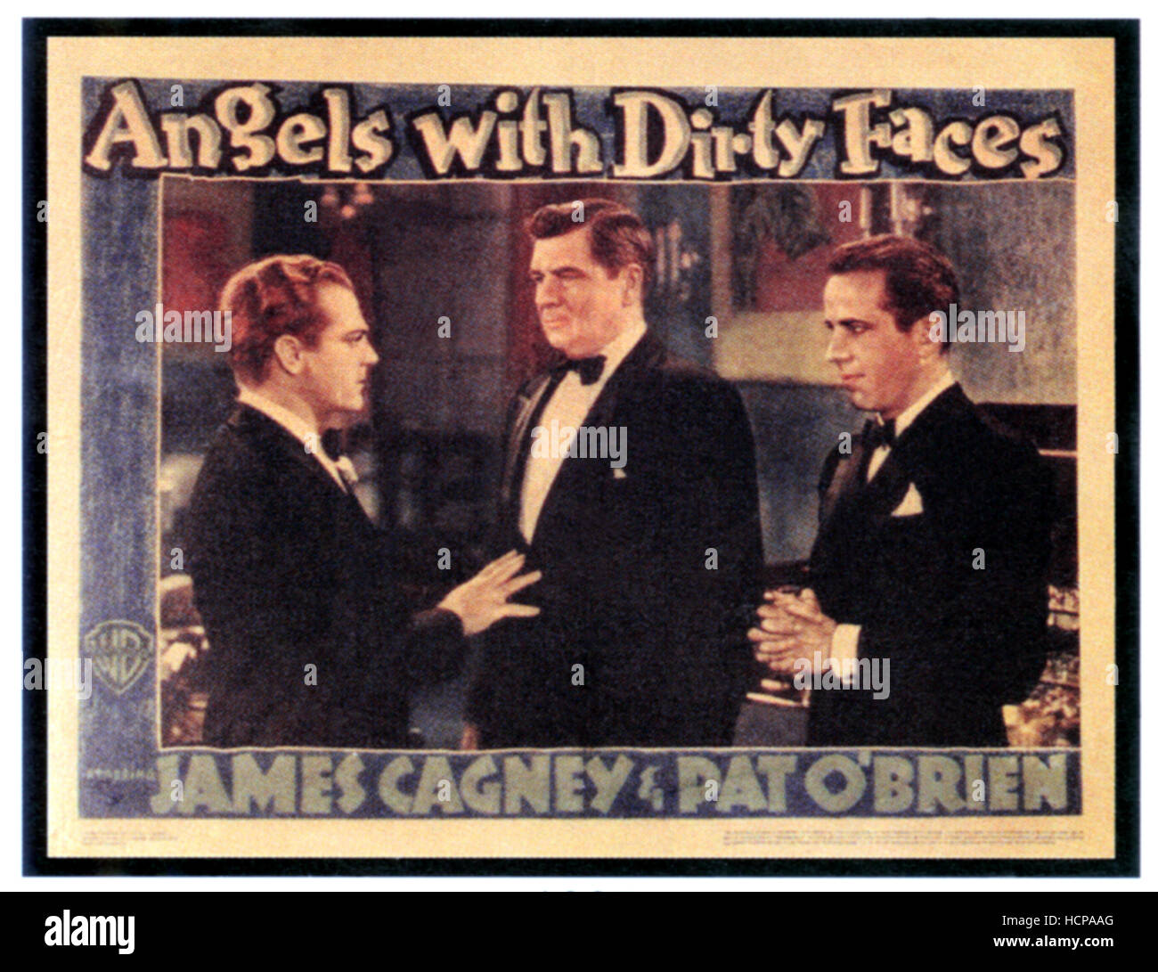ANGELS WITH DIRTY FACES, from left: James Cagney, George Bancroft, Humphrey Bogart, 1938 Stock ...