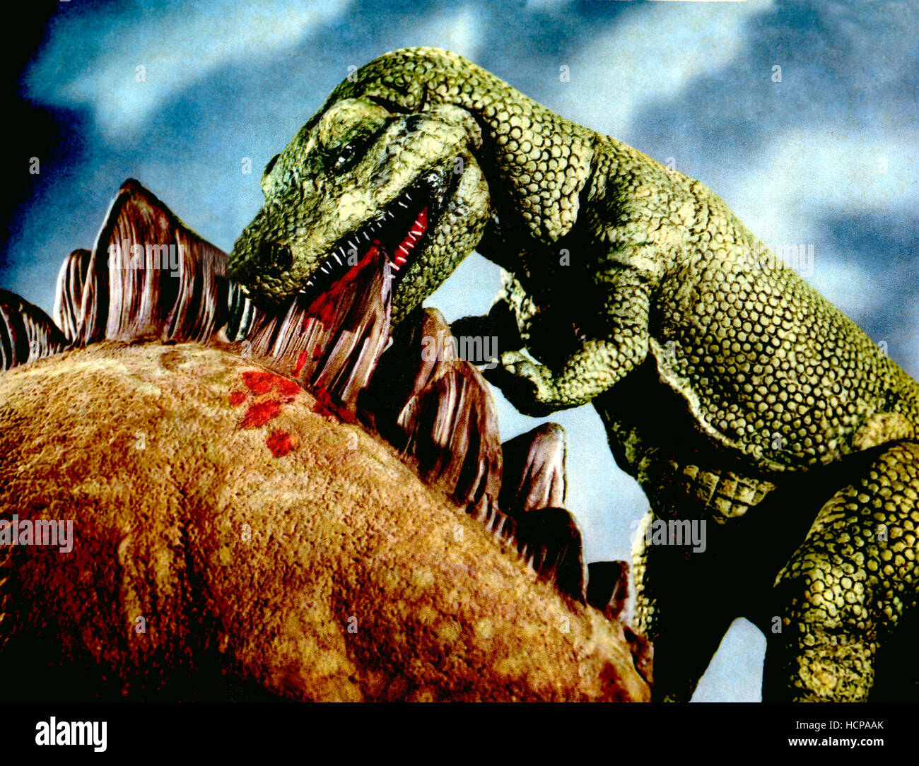 THE ANIMAL WORLD, Tyrannosaurus Rex, Stegosaurus, 1956 Stock Photo - Alamy