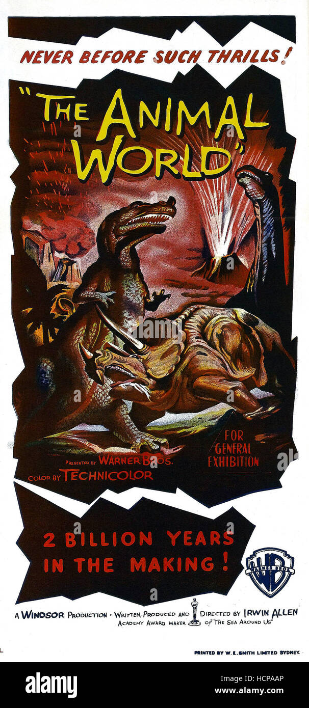 THE ANIMAL WORLD, poster art, 1956 Stock Photo - Alamy