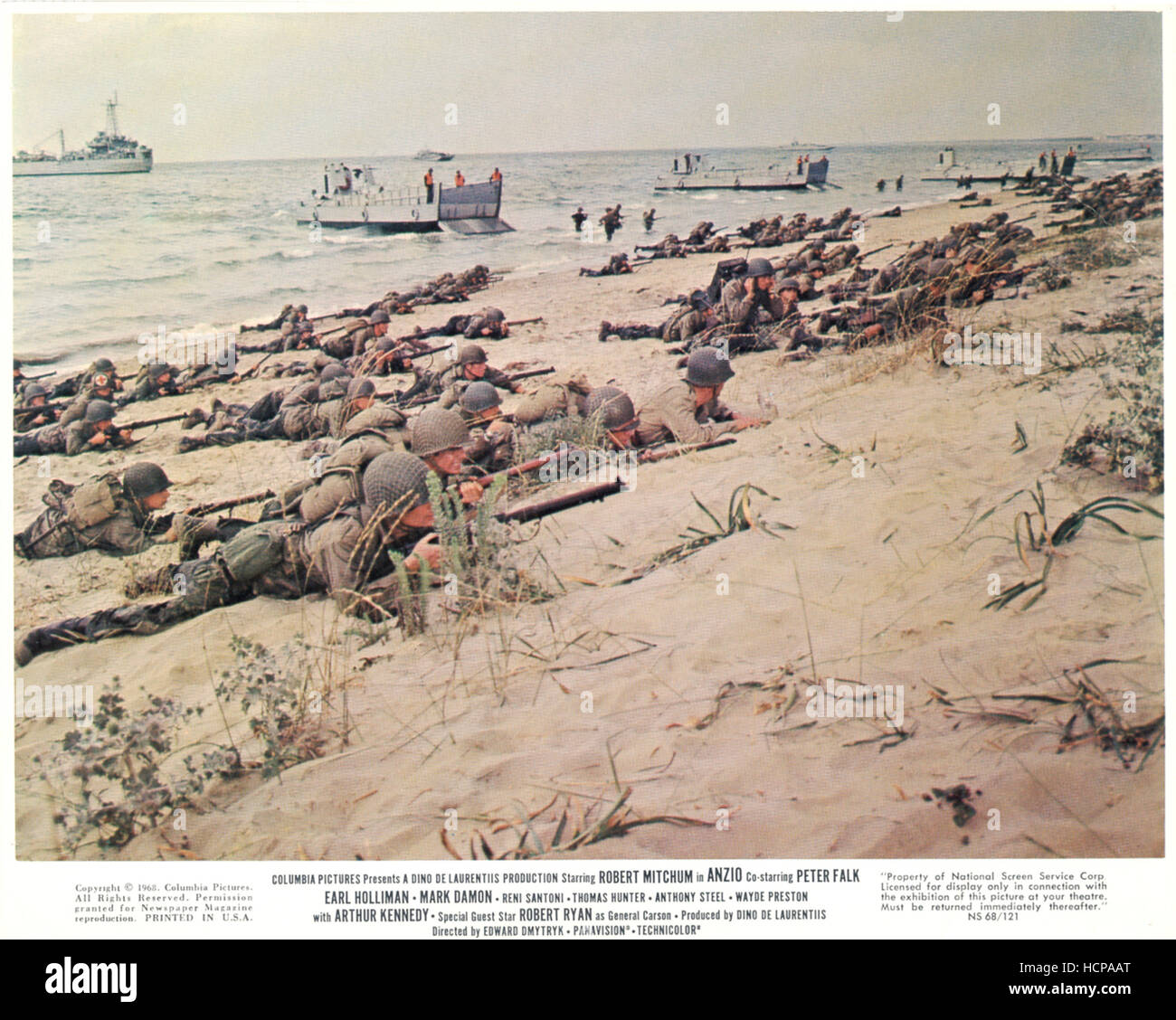ANZIO, battle scene, lobby card poster art, 1968 Stock Photo - Alamy