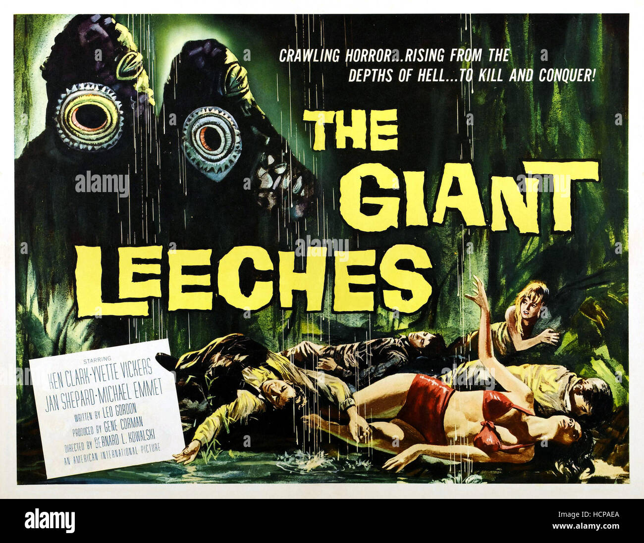 ATTACK OF THE GIANT LEECHES, (aka THE GIANT LEECHES), poster art, 1959 Stock Photo - Alamy
