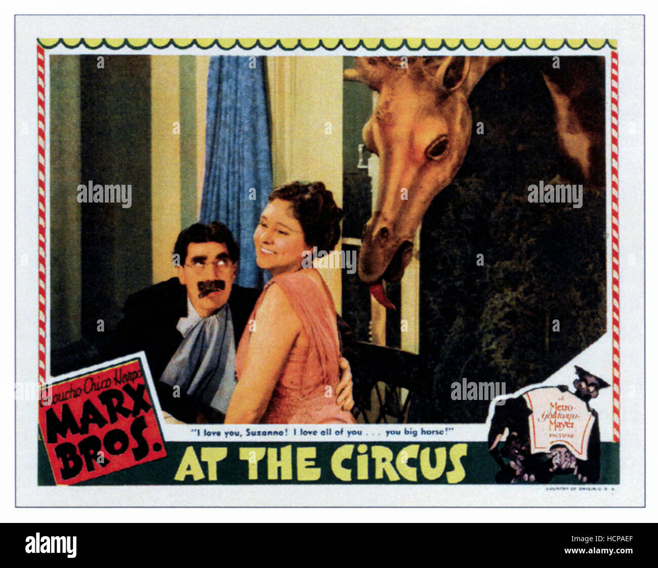 AT THE CIRCUS, from left: Groucho Marx, Margaret Dumont, 1939 Stock ...