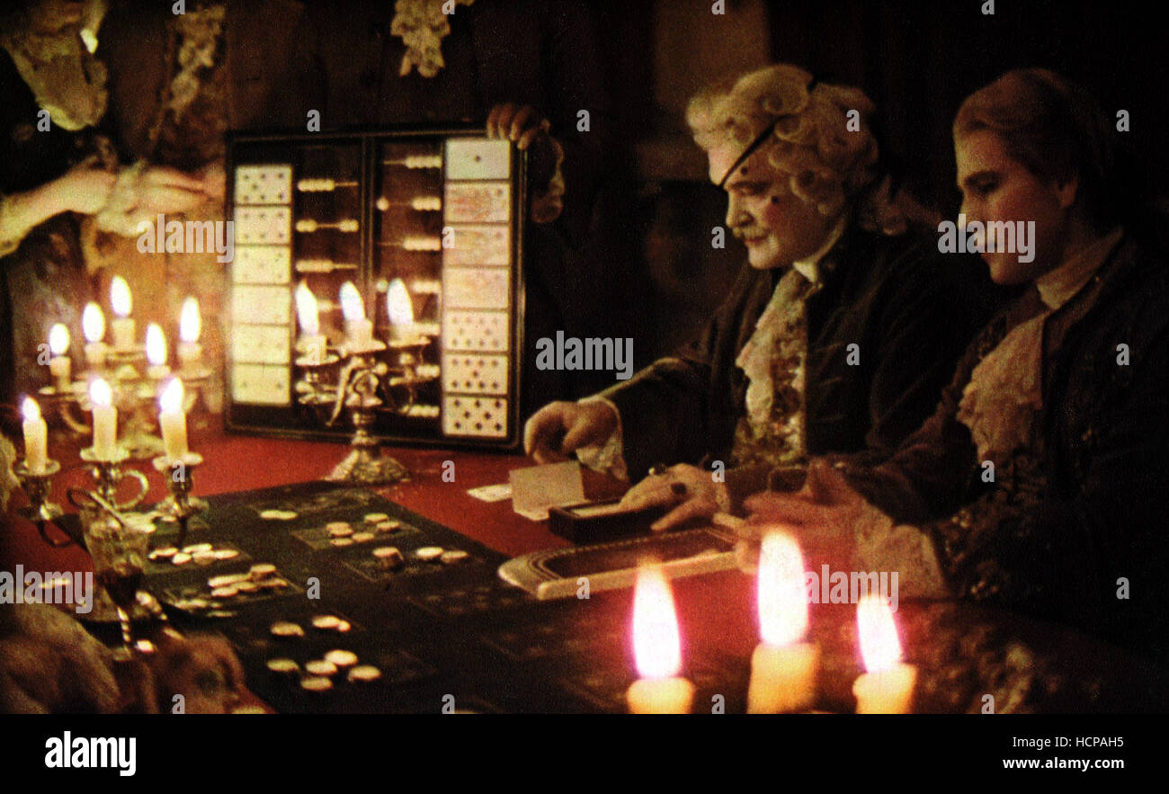 BARRY LYNDON, Patrick Magee, Ryan O'Neal, 1975, gambling by candlelight ...