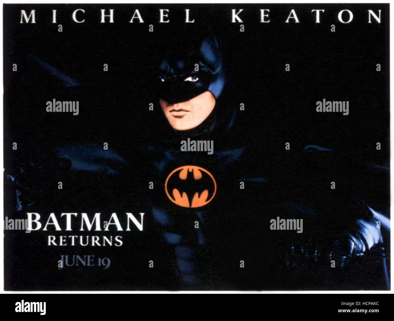 BATMAN RETURNS, Michael Keaton, poster, 1992 Stock Photo - Alamy
