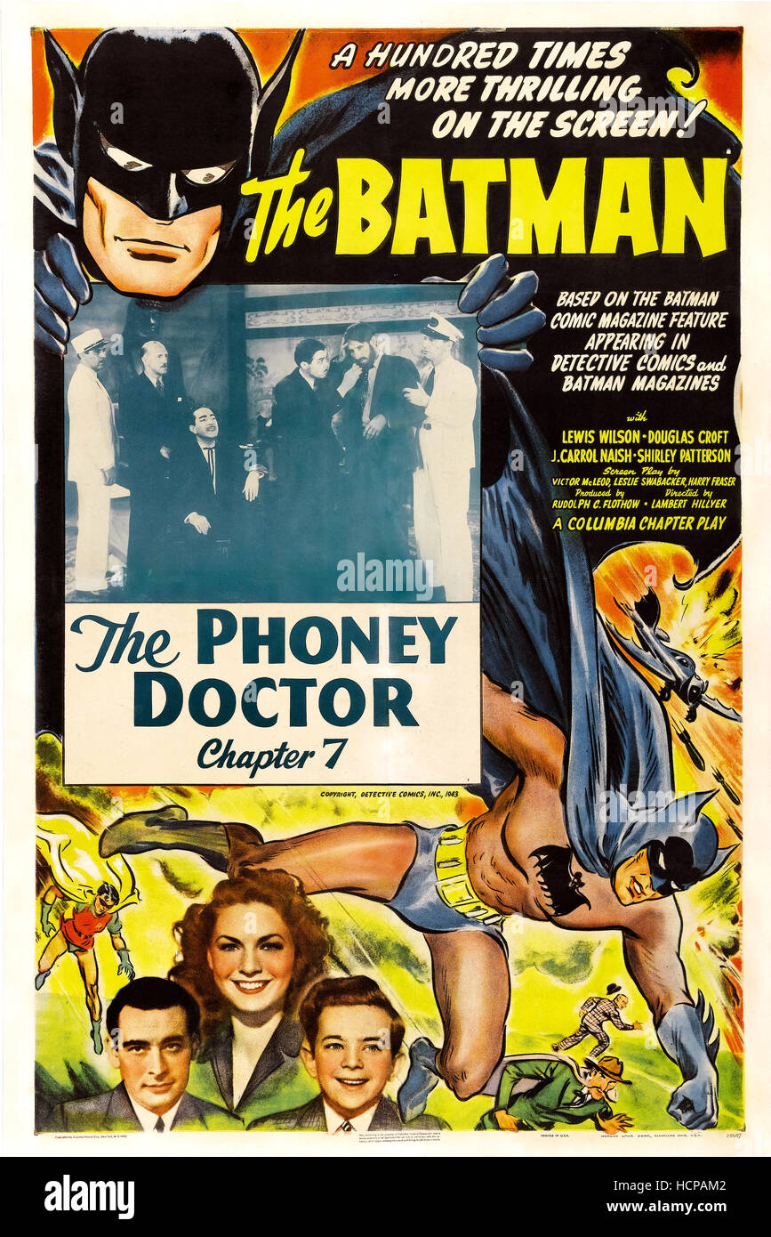 THE BATMAN, top left and bottom right: Lewis Wilson (as Batman) in ...