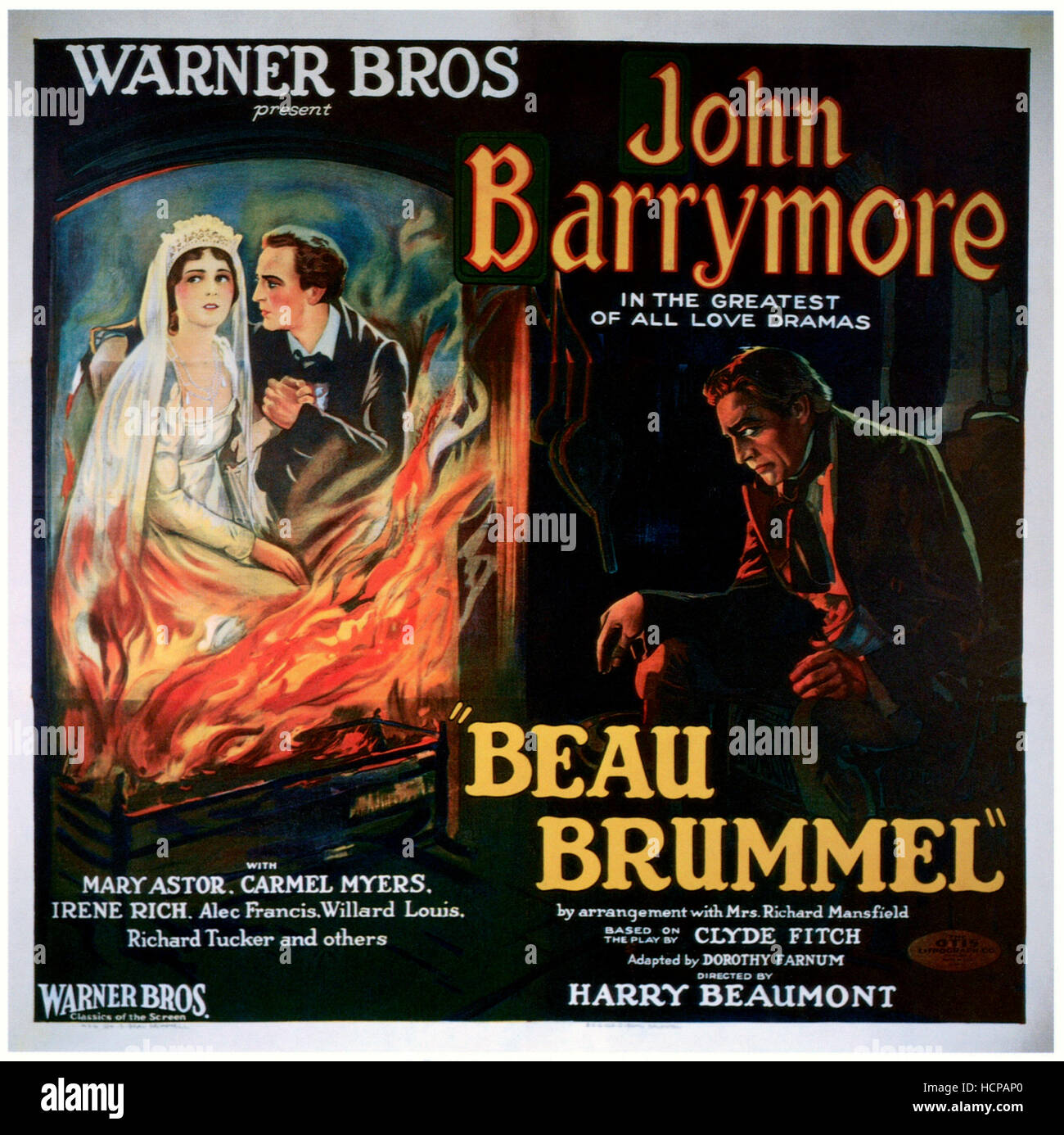 BEAU BRUMMEL, from left: Mary Astor, John Barrymore, 1924 Stock Photo ...