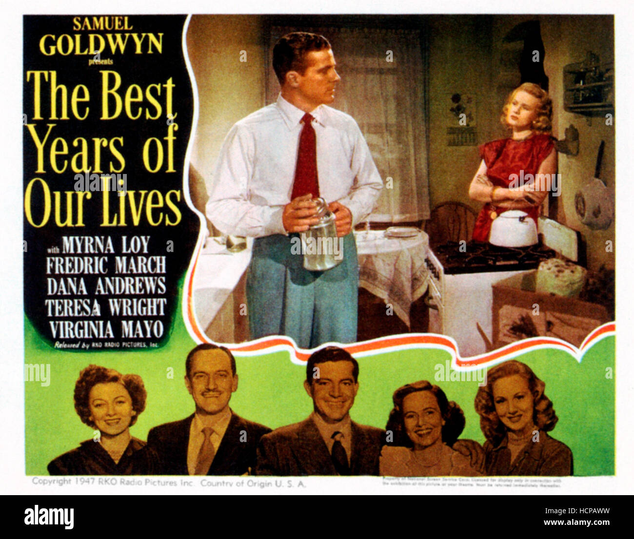 THE BEST YEARS OF OUR LIVES, top from left: Dana Andrews, Virginia Mayo ...