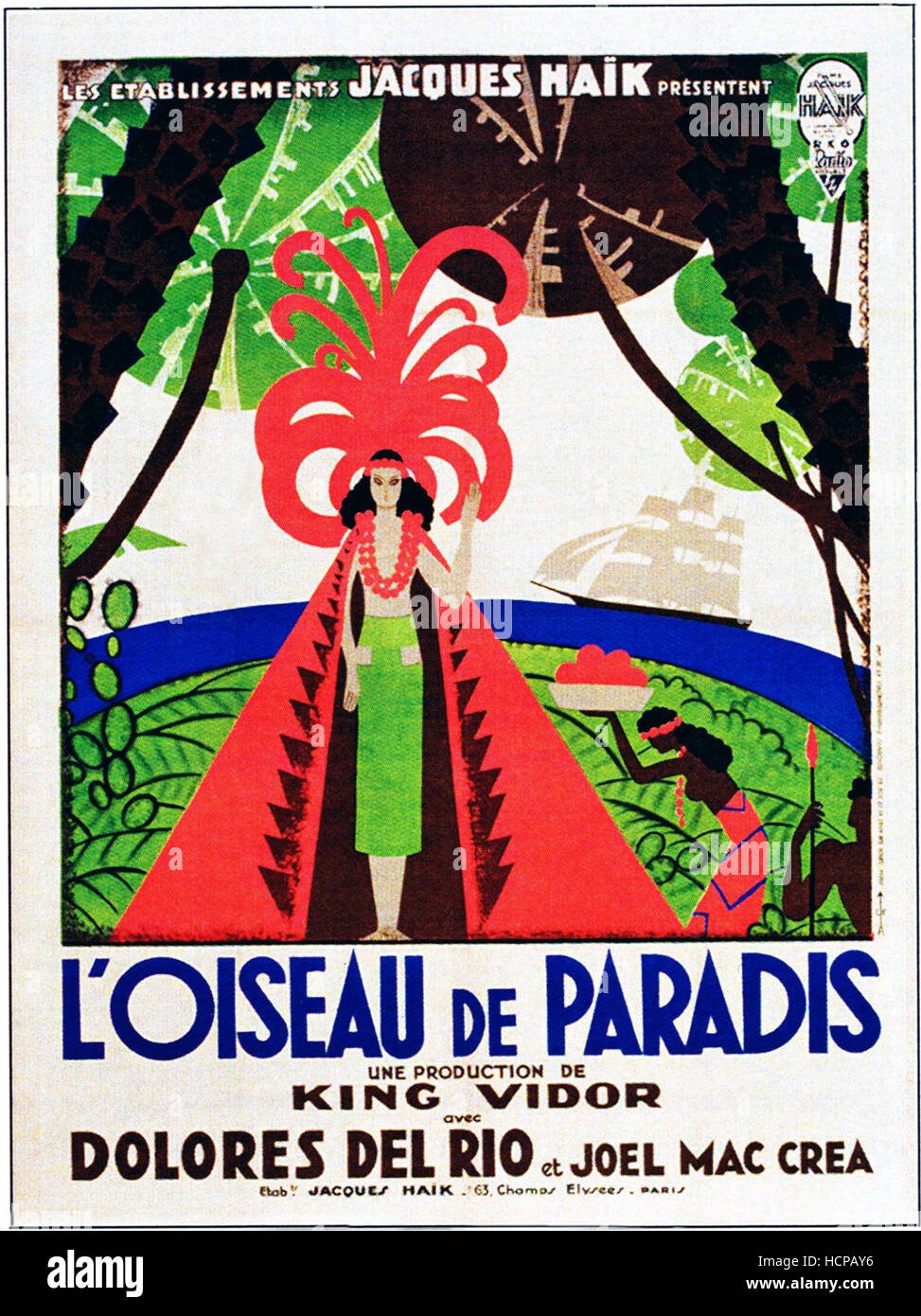 BIRD OF PARADISE (aka L'OISEAU DE PARADIS), French poster art, 1932 Stock Photo - Alamy