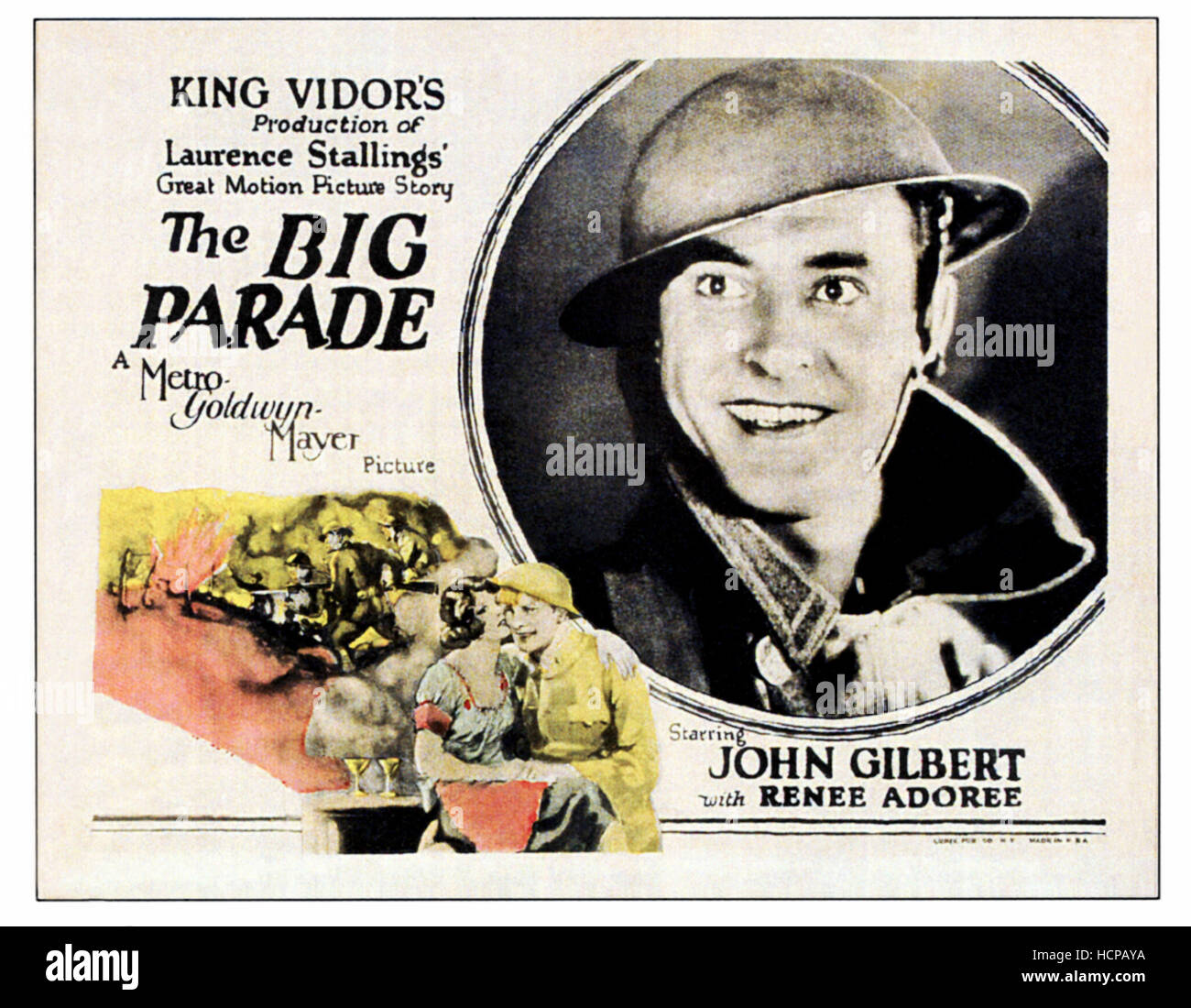 THE BIG PARADE, John Gilbert, title lobbycard, 1925 Stock Photo - Alamy