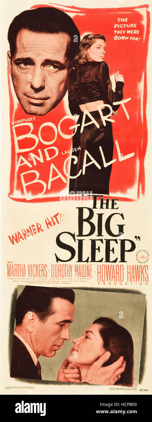 THE BIG SLEEP, top from left: Humphrey Bogart, Lauren Bacall, bottom ...