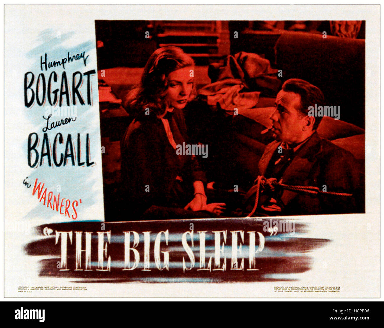 THE BIG SLEEP, from left: Lauren Bacall, Humphrey Bogart, 1946 Stock ...