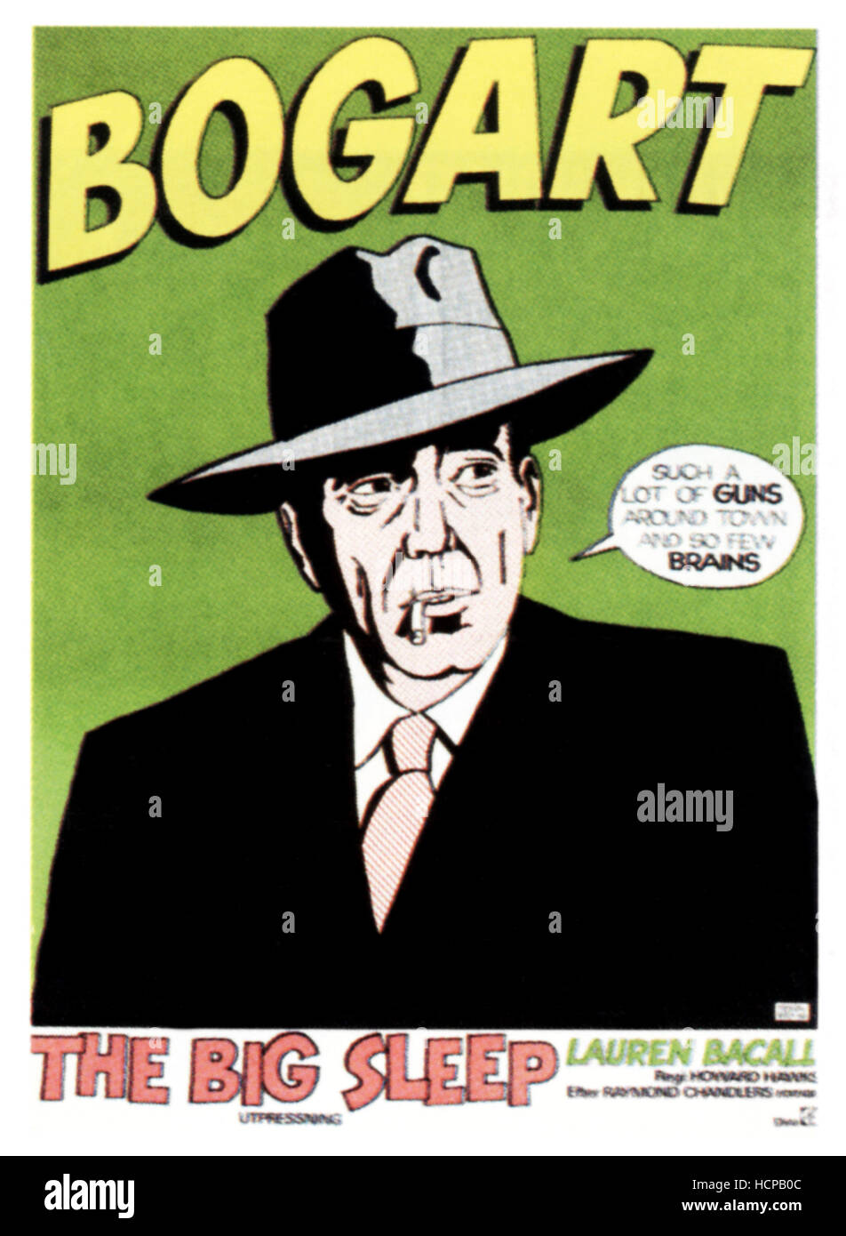 THE BIG SLEEP, Humphrey Bogart on 1973 Swedish poster art, 1946 Stock ...