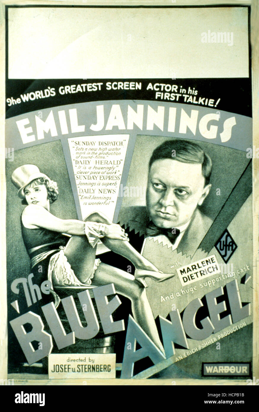 BLUE ANGEL, Marlene Dietrich, Emil Jannings, 1930 Stock Photo - Alamy